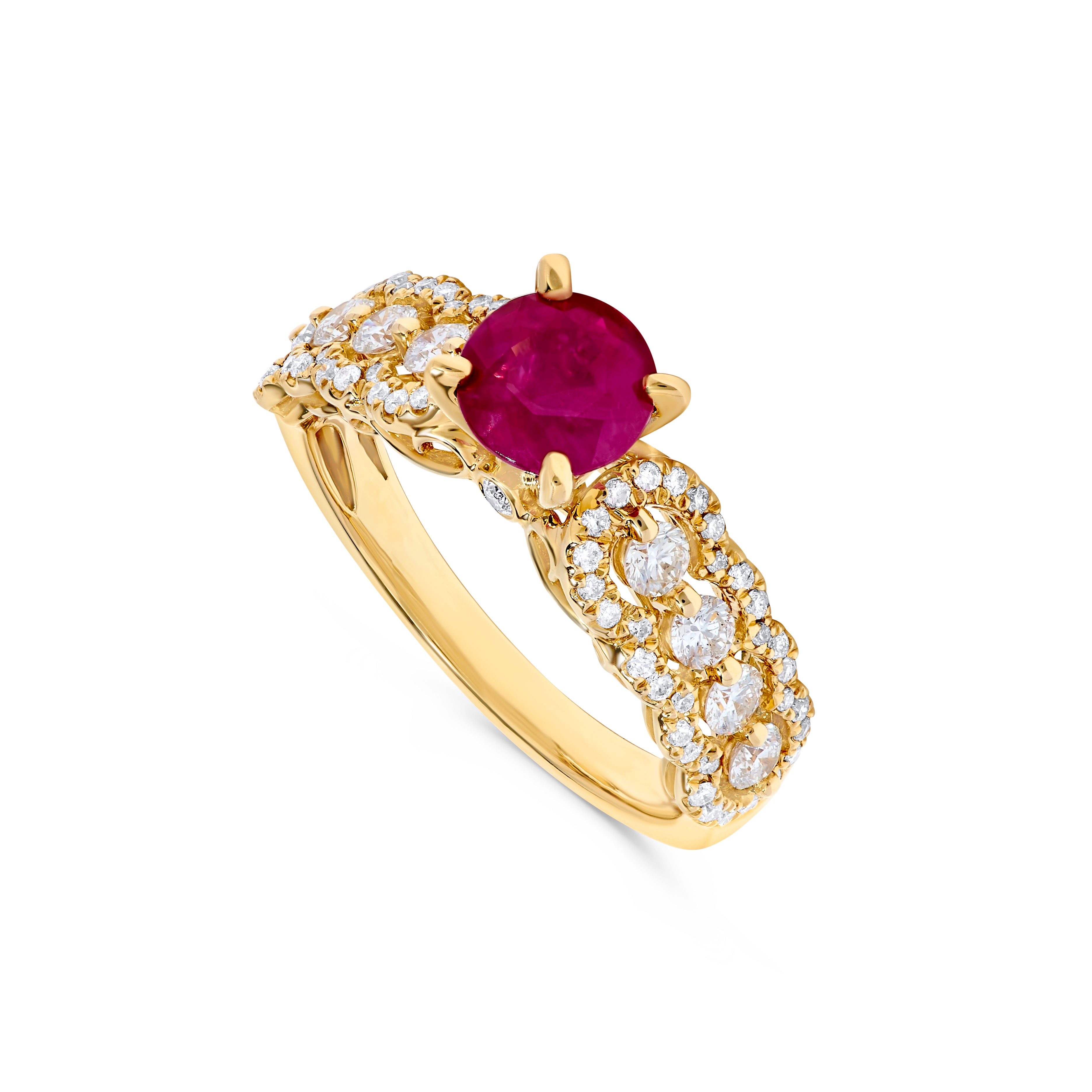 14K Gold Ruby & Diamond Ring – LUXURY BY LEONARDO