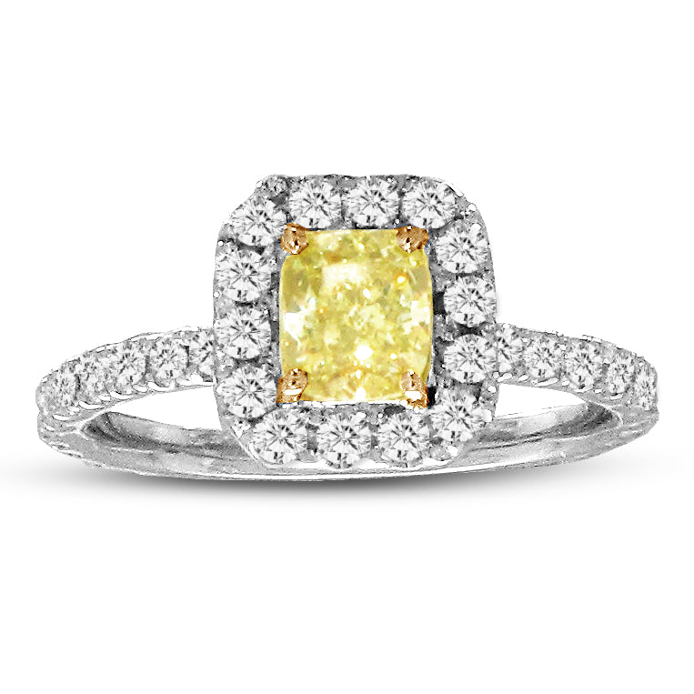 14K/18K White Gold Yellow & White Diamond Ring – LUXURY BY LEONARDO